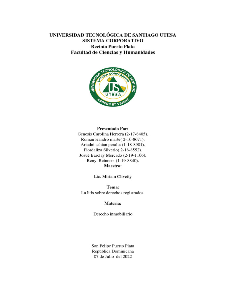 La Litis | PDF | Demanda judicial | Jurisdicción