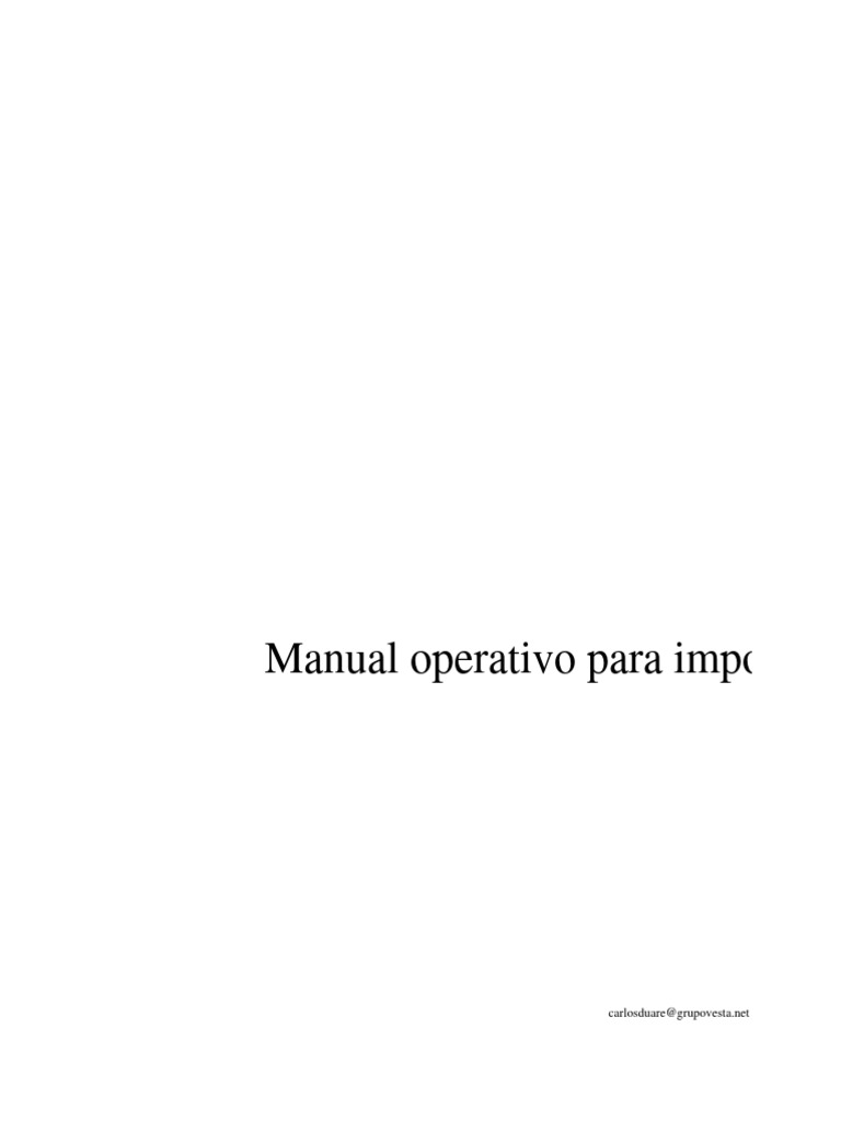 Manual Operativo Importaciones Marítimas Final | PDF | Logística ...