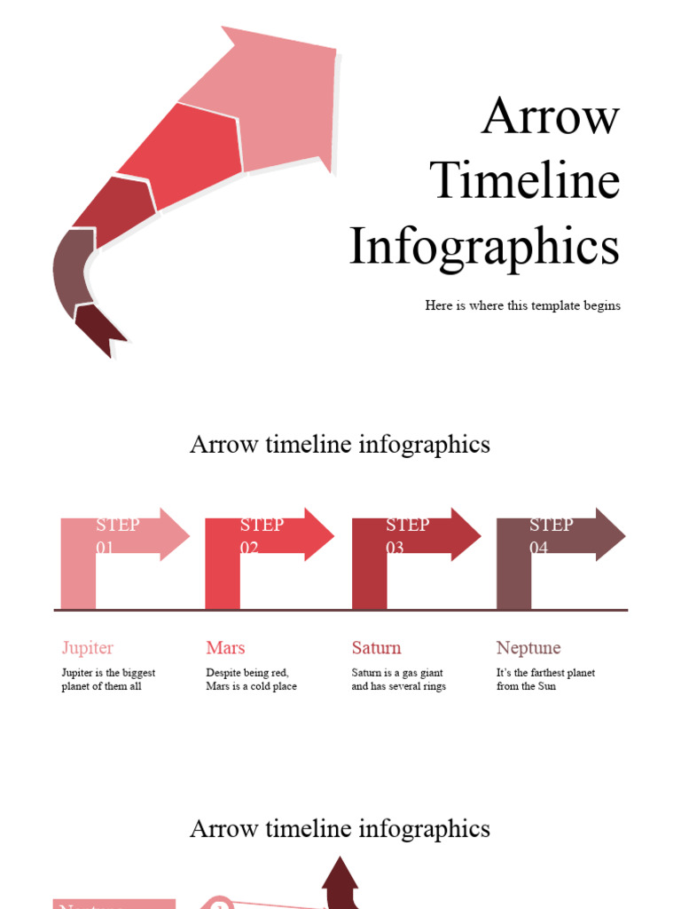 Arrow Timeline Infographics by Slidesgo | PDF | Planets | Solar System