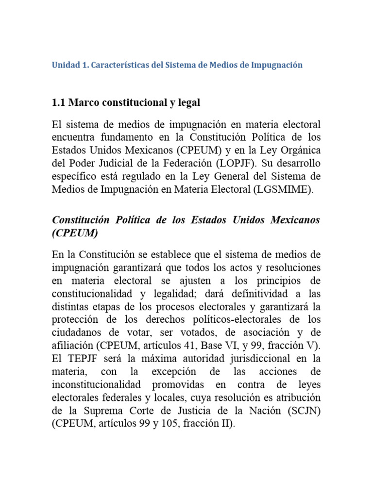 Medios de Impugnacion en Materia Electoral Recursos | PDF | Judicaturas | Caso de ley
