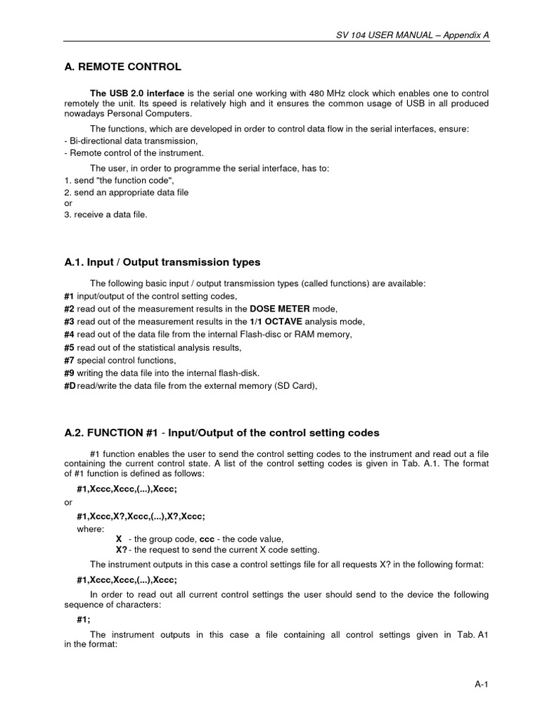 SV104 User Manual App A | PDF | Computer File | Computer Data Storage