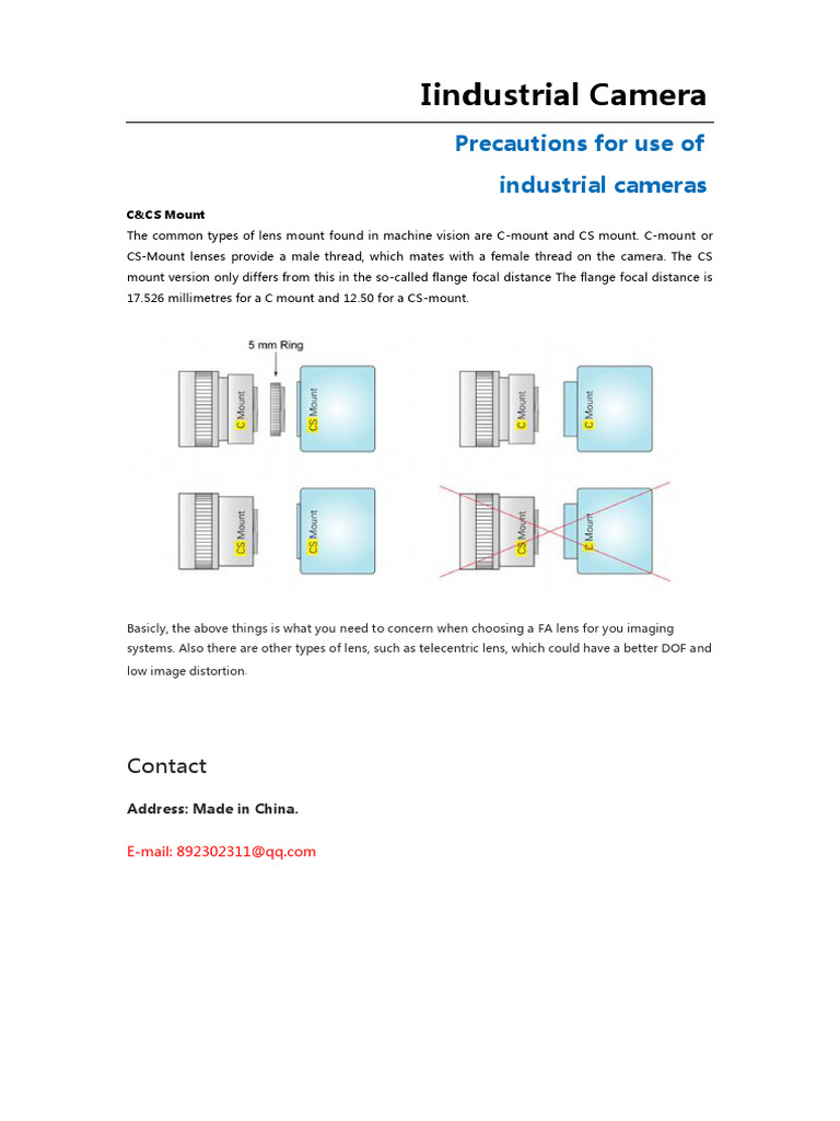 Lens Installation Manual | PDF