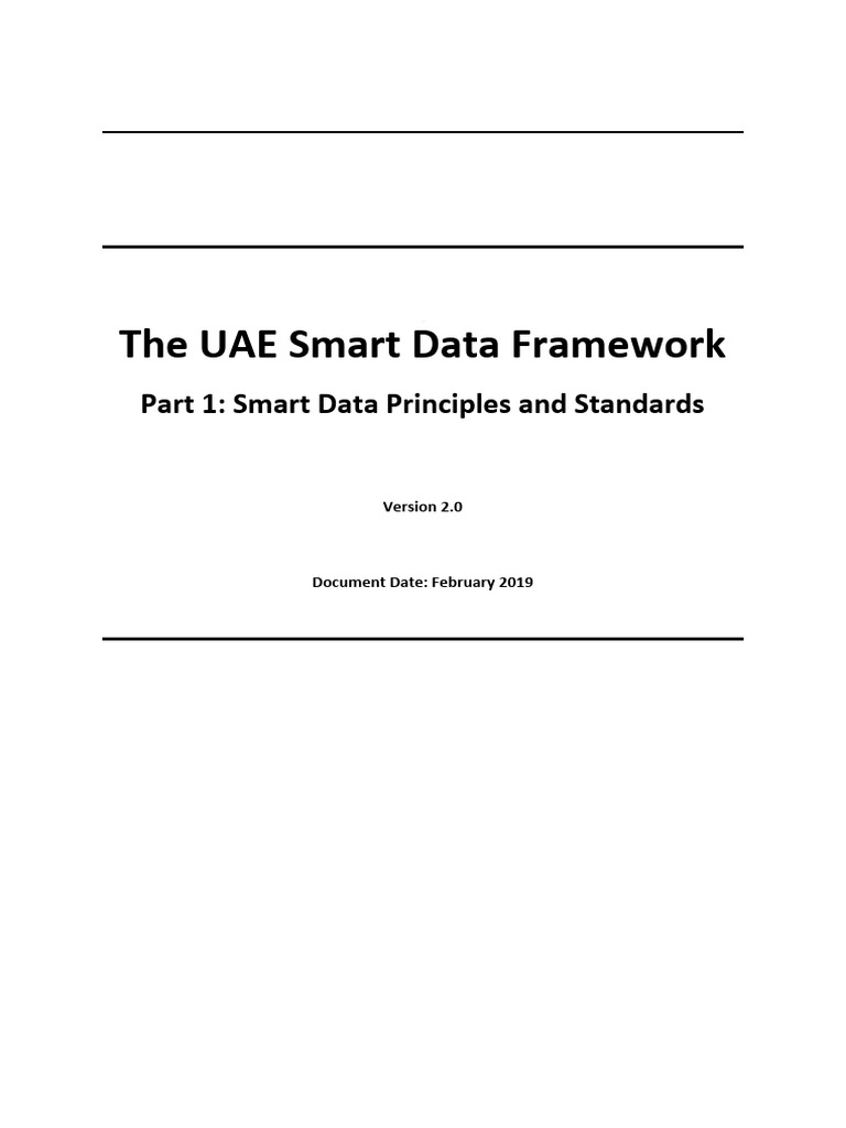 UAE Smart Data Framework Overview | PDF | Metadata | Classified Information