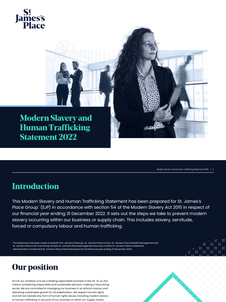SJP Modern Slavery Statement 2022 | PDF | Supply Chain | Investment ...