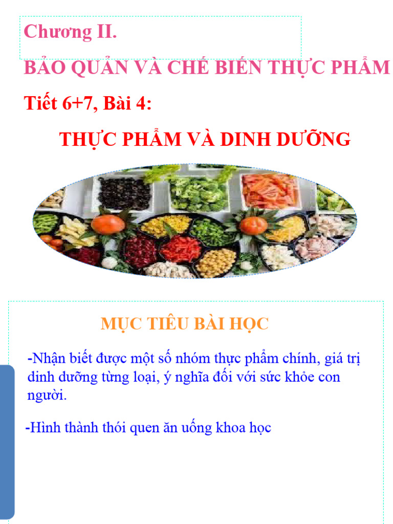 Tiet 6 Bai 4 Thuc Pham Va Dinh Duong | PDF