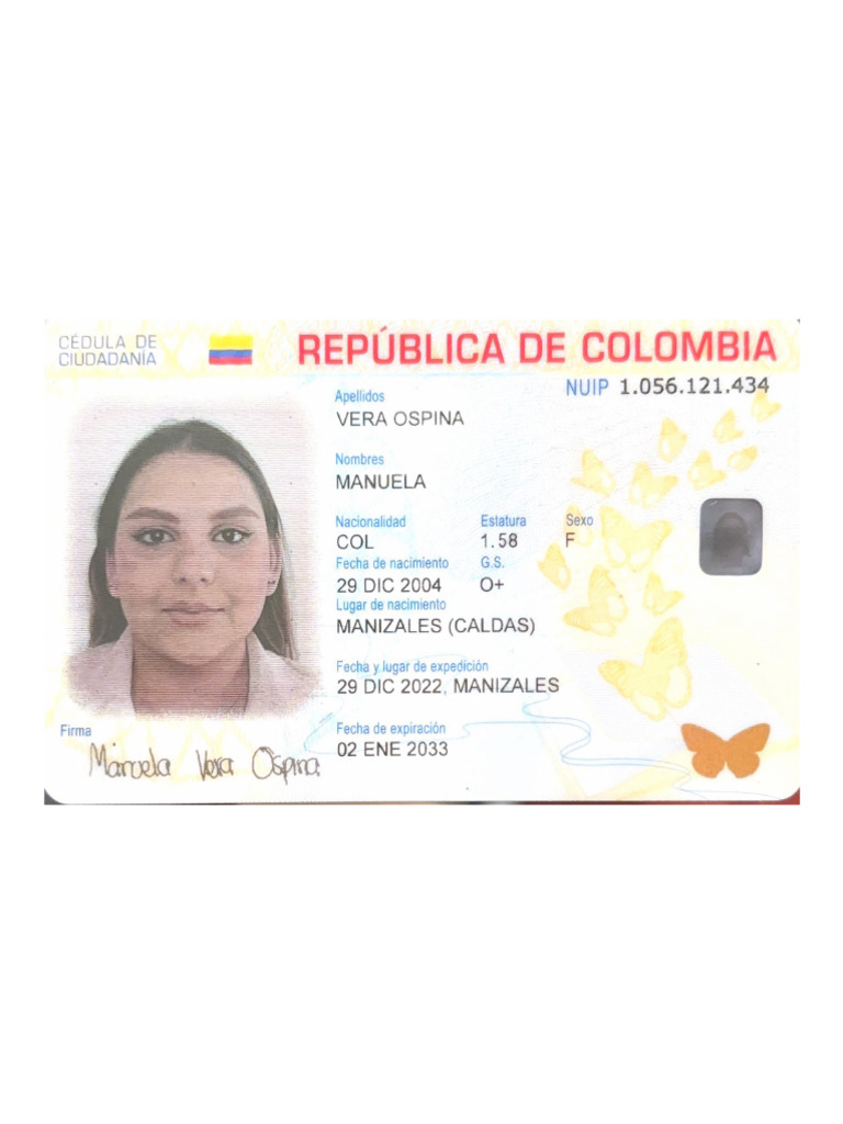 Cédula Manuela Vera | PDF