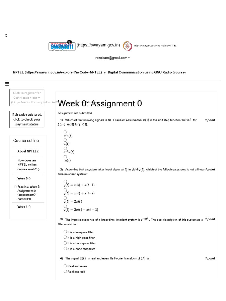Digital Communication Using Gnu Radio Unit 3 Week 0 Pdf Filter Signal Processing