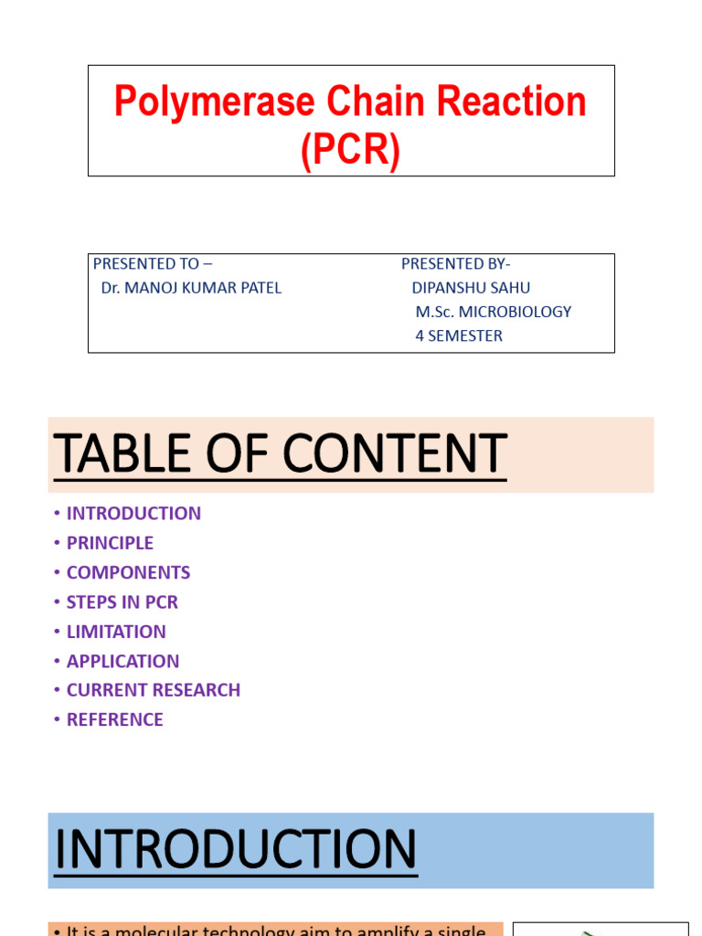Polymerase Chain Reaction (Deepanshu) | PDF | Polymerase Chain Reaction | Primer (Molecular Biology)