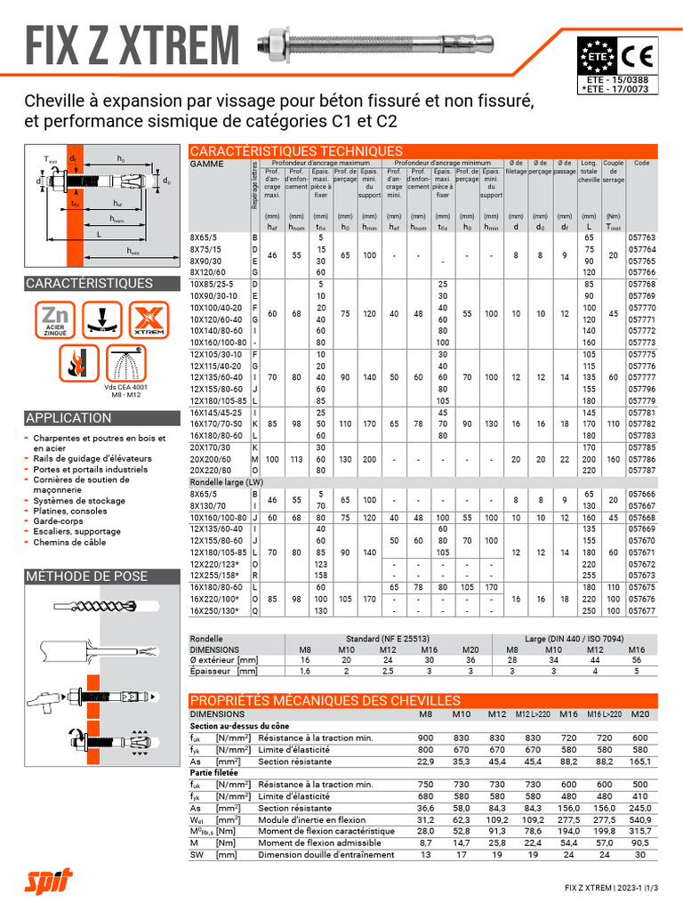 Anchor Fix Z Xtrem Spit Tec TD FR | PDF