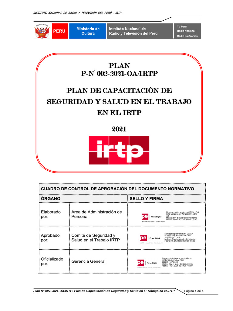 p002 2021 Oa Irtp | PDF | Servidor (Computación) | Estatuto