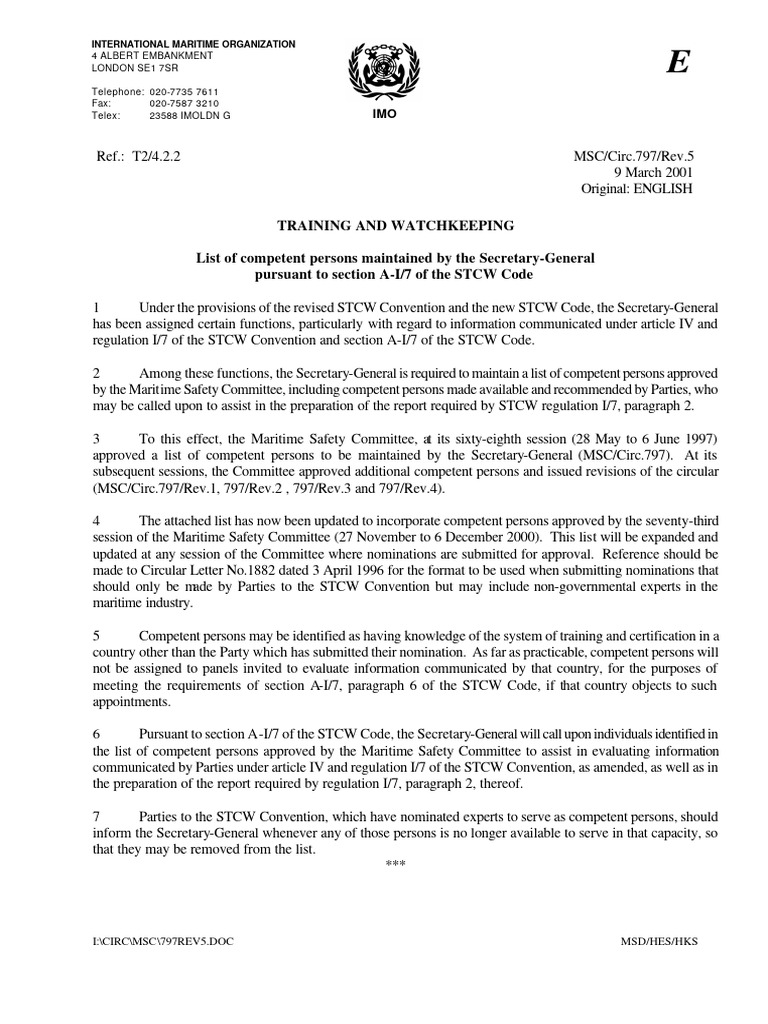 List of Competent Persons | Download Free PDF | Water Transport | Shipping