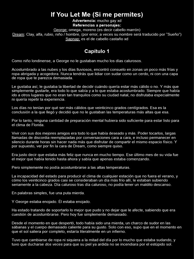 If You Let Me (DNF) | PDF | Masturbación | Placer