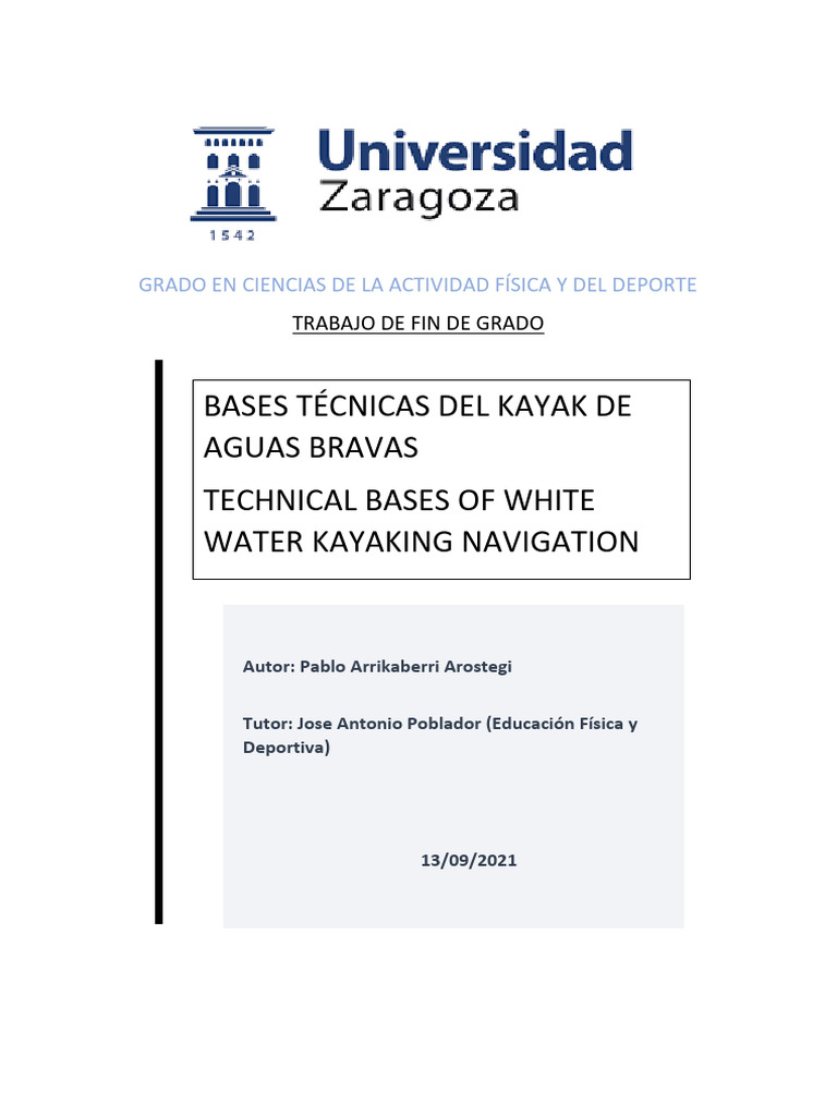 Taz TFG 2021 3560 | PDF | Kayac | Canotaje Y Kayak