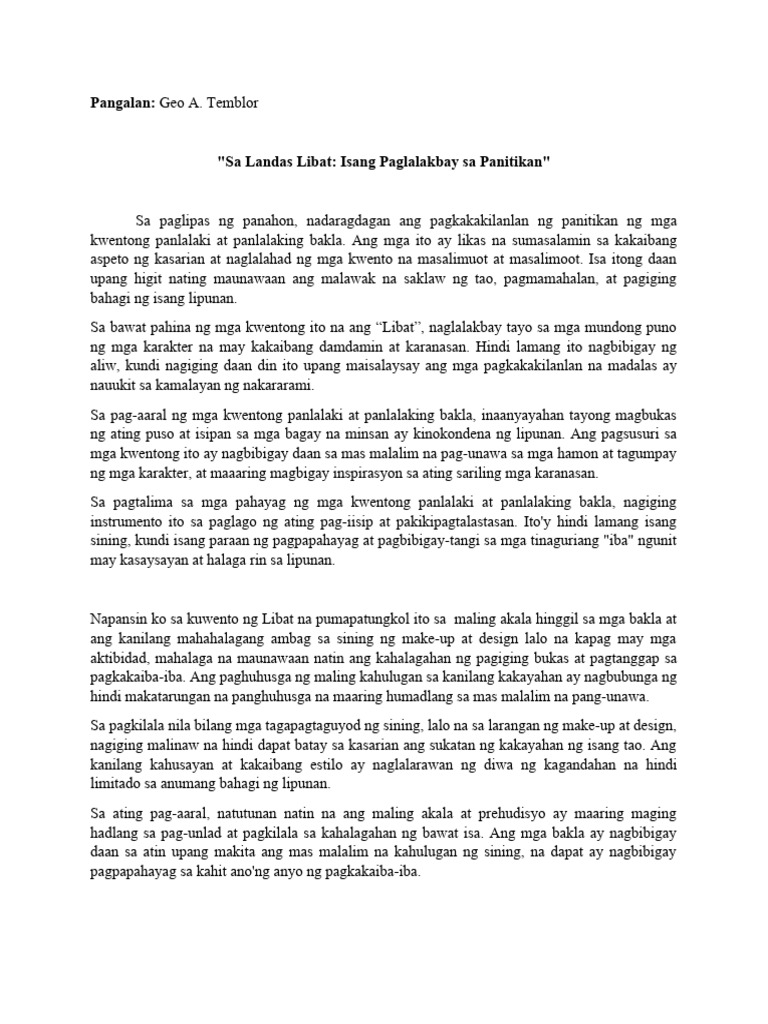 Landas NG Libat | PDF