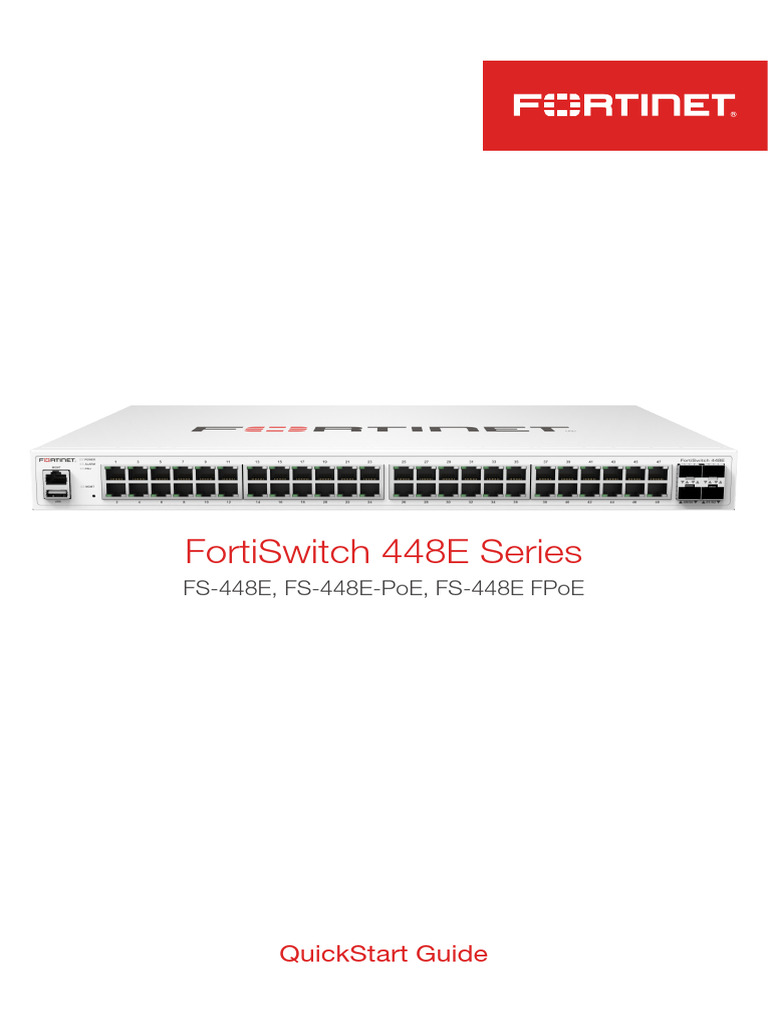 FortiSwitch 448E Series QSG | PDF | Command Line Interface | Ac Power ...