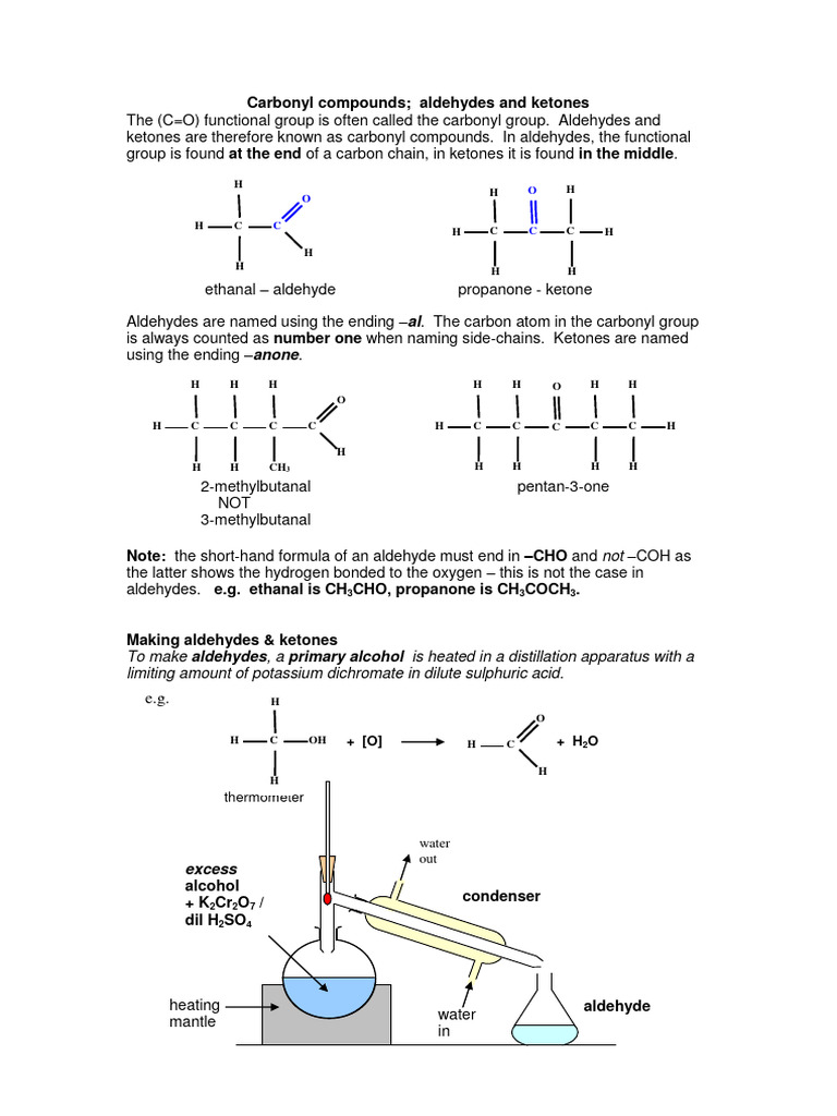 Carbonyl Compounds: Aldehydes & Ketones | PDF | Aldehyde | Redox