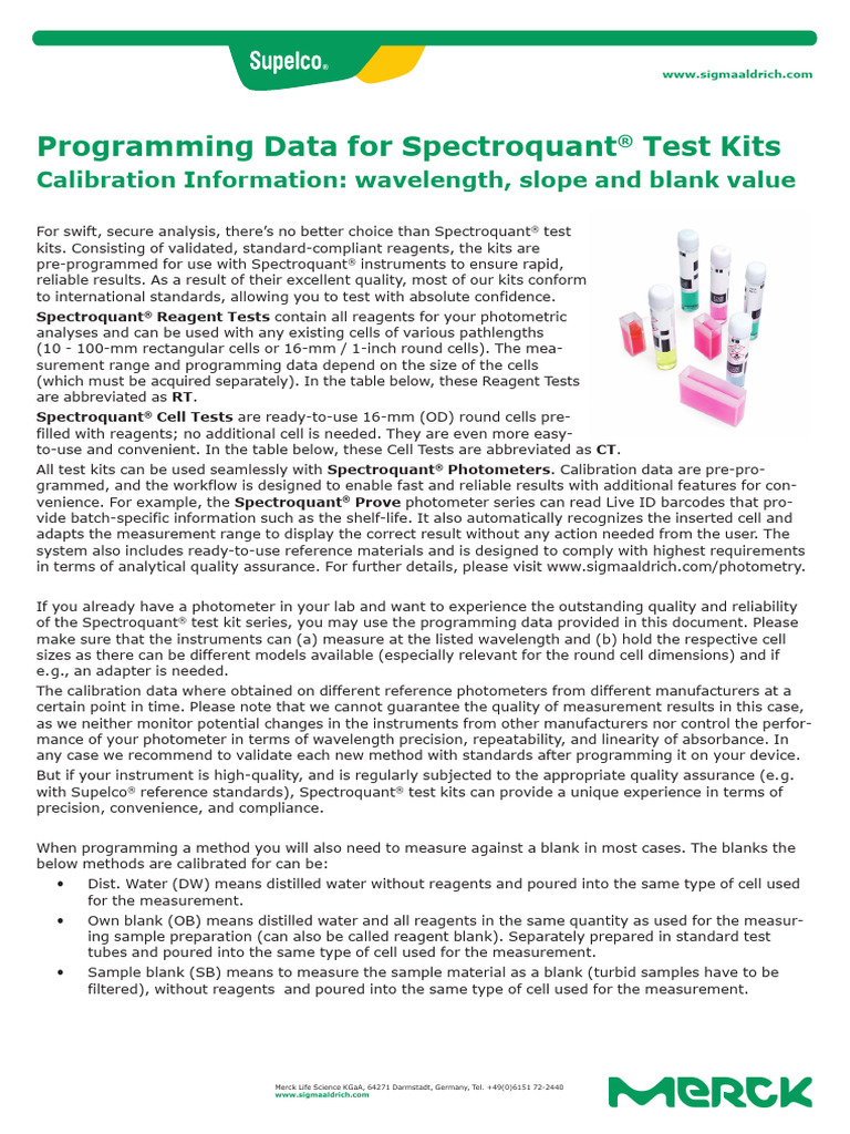 Lista de Kit Merck | Download Free PDF | Chlorine | Ammonium