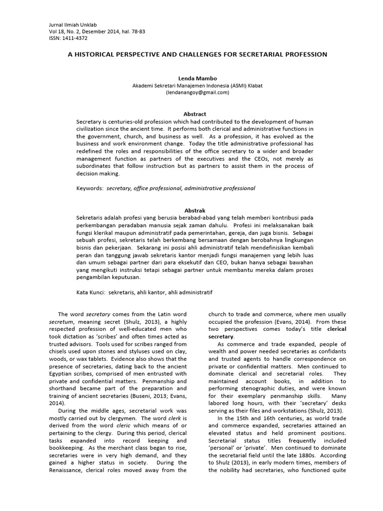 Secretary | PDF | Secretary | Employment
