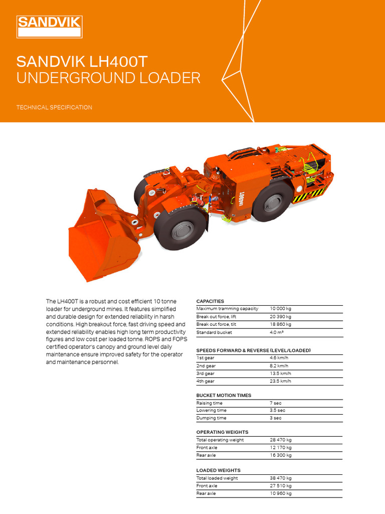 lh400t Specification Sheet English | PDF | Steering | Brake