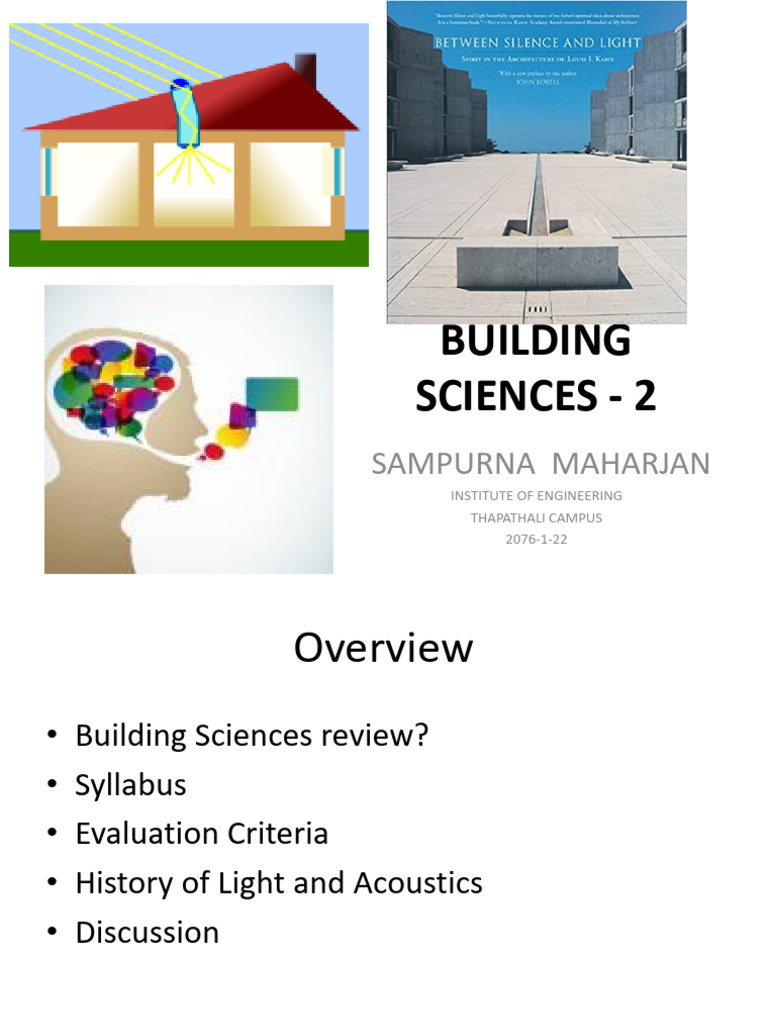 Building Sciences Course Overview | PDF | Lighting | Acoustics