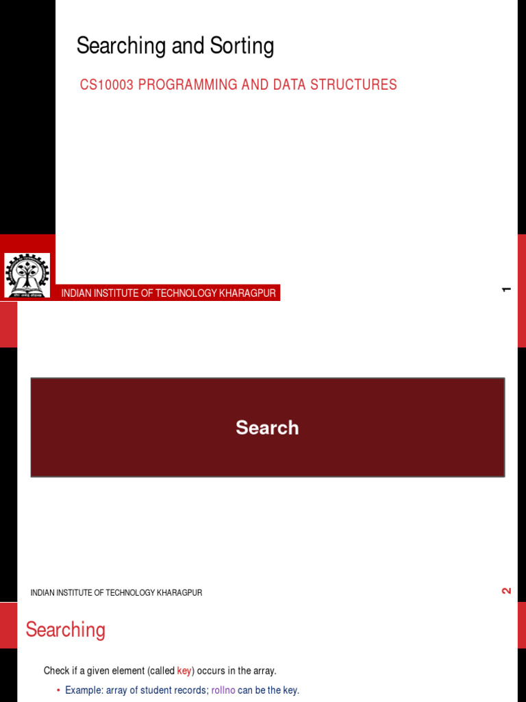15 - Sorting and Searching | PDF | Algorithms And Data Structures ... 15 - Sorting and Searching | PDF | Algorithms And Data Structures ...