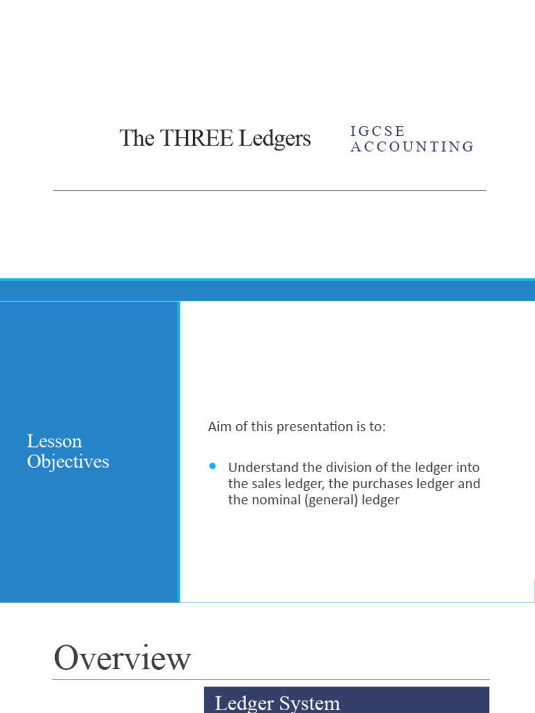 2.1d The THREE Ledgers | Download Free PDF | Debits And Credits | Financial Accounting