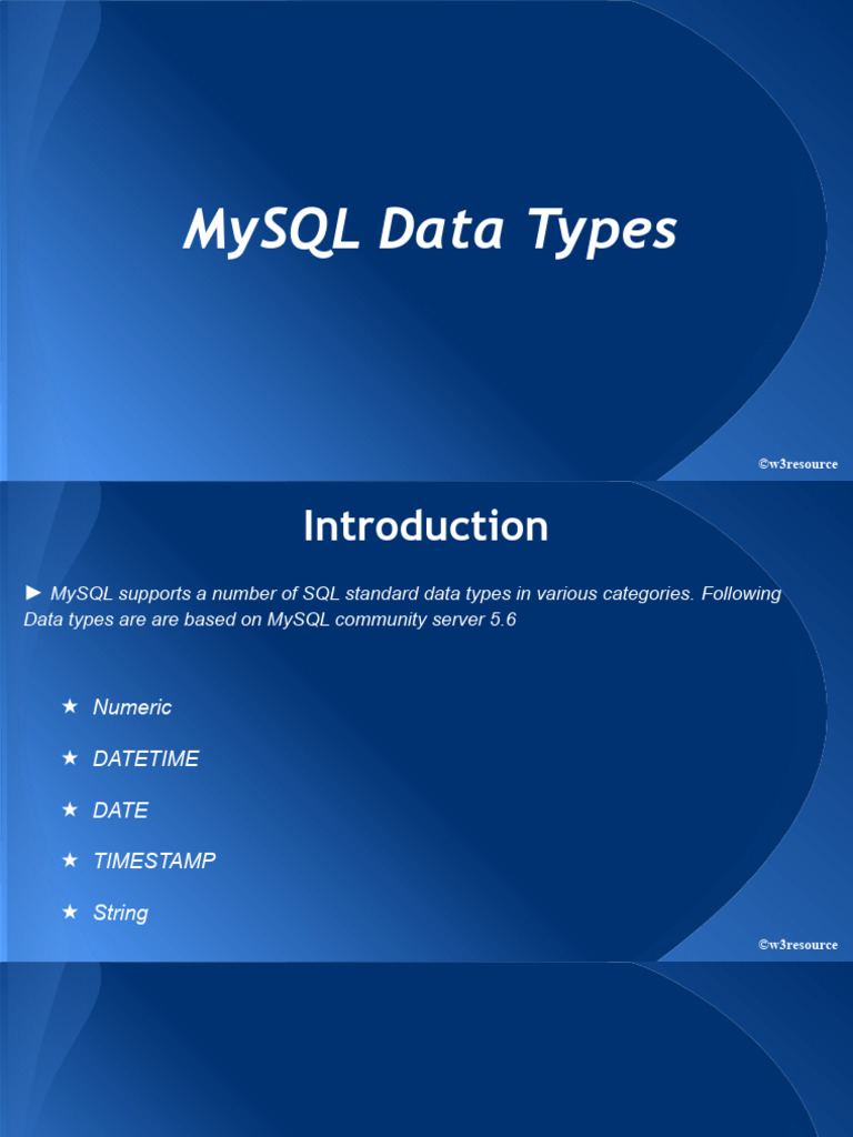 MySQL Data Types | PDF | String (Computer Science) | Integer (Computer ... MySQL Data Types | PDF | String (Computer Science) | Integer (Computer ...