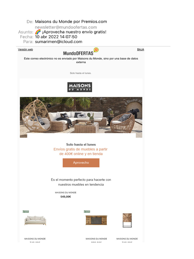 Aprovecha Nuestro Envío Gratis! | PDF | Mueble | Informática