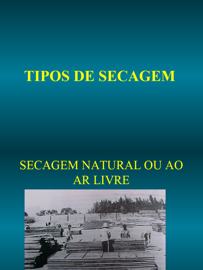 Aula 2 - TIPOS DE SECAGEM | PDF