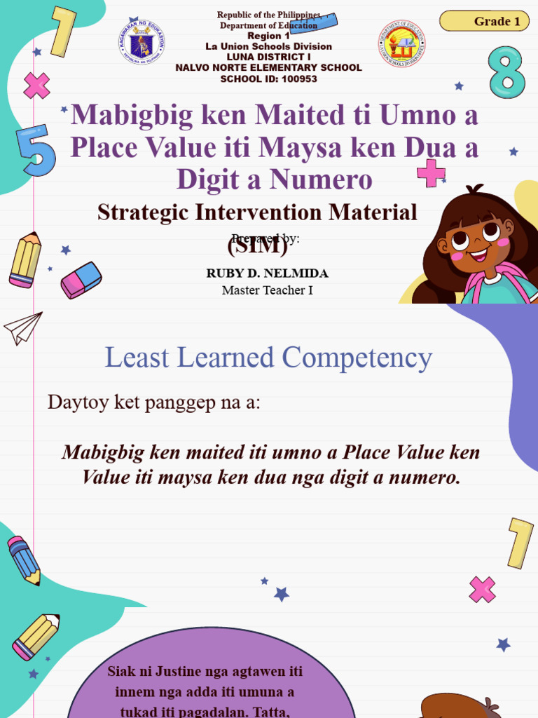 SIM Grade 1 - Math Q1 | PDF