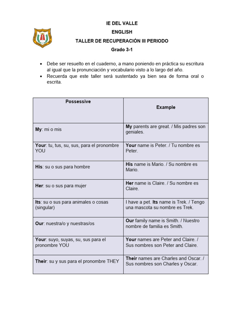 Recu 3 III Periodo | PDF