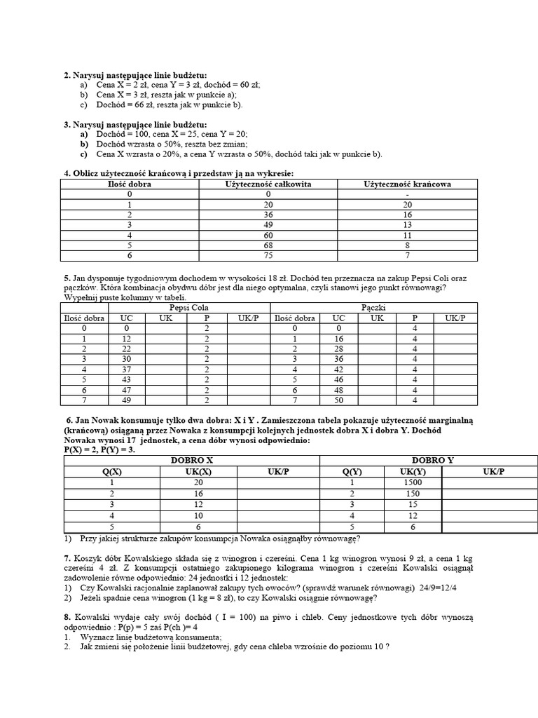 Konsument Zadania | PDF