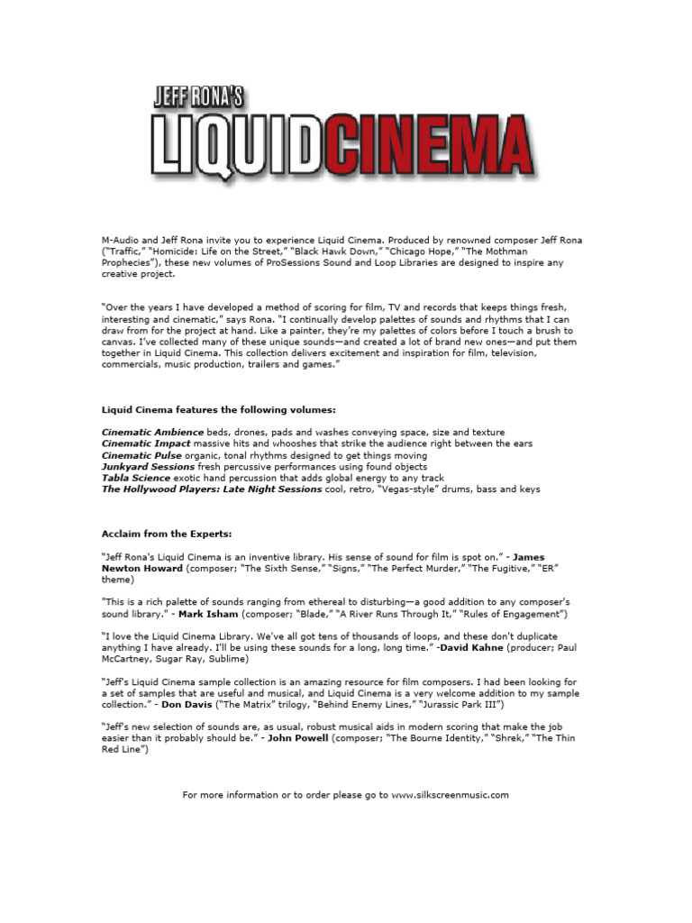 Liquid Cinema | PDF