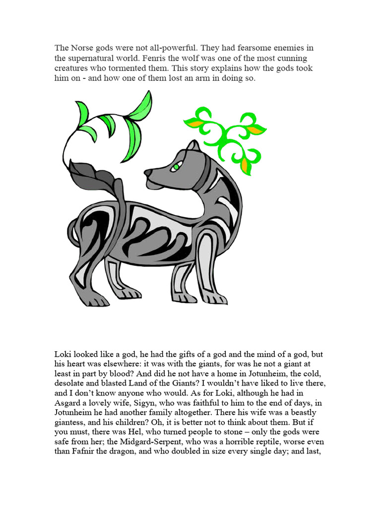 Fenris The Wolf | PDF | Æsir | Norse Deities