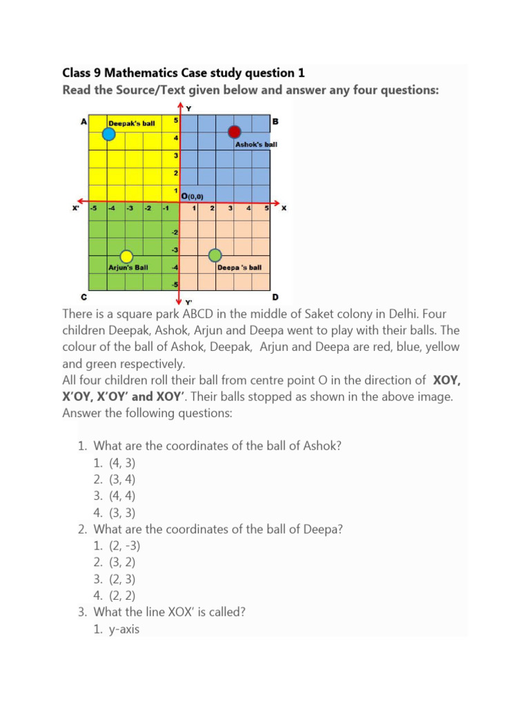 Class 9 | PDF | Cartesian Coordinate System | Mathematics
