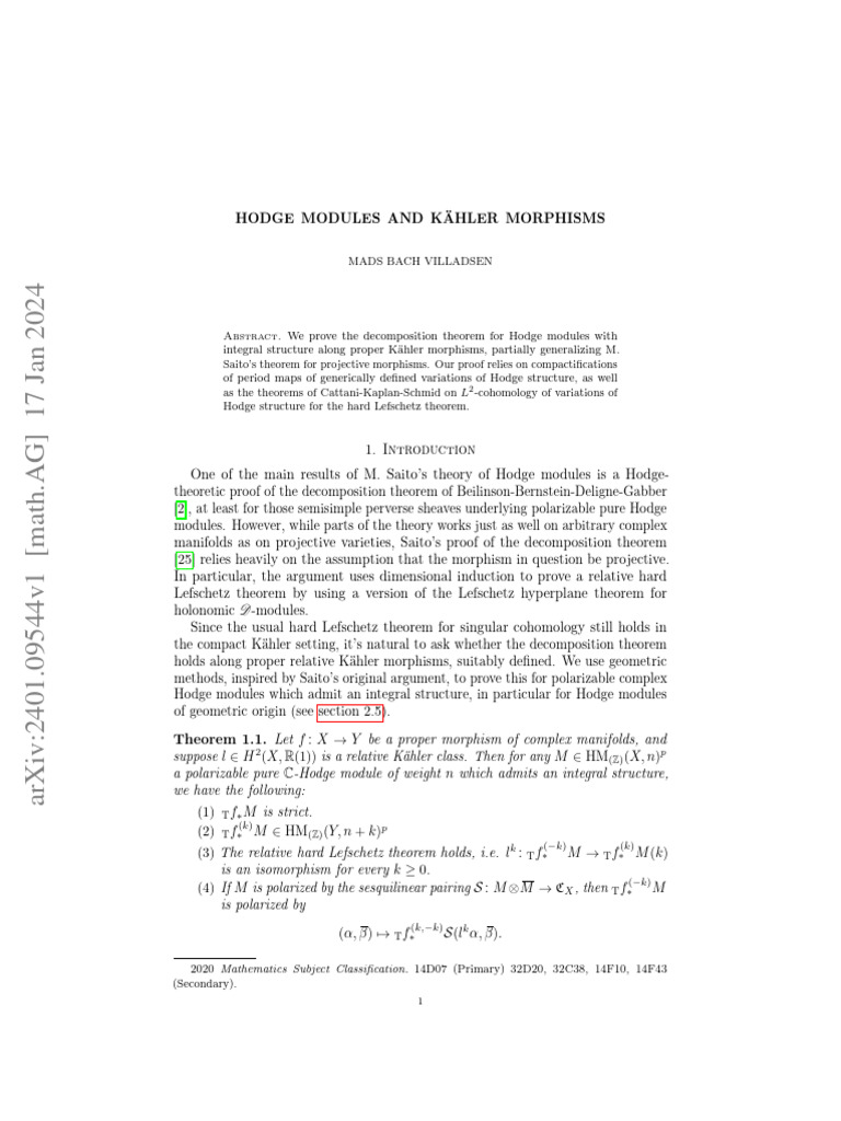 2401 09544 | PDF | Mathematical Analysis | Mathematical Physics