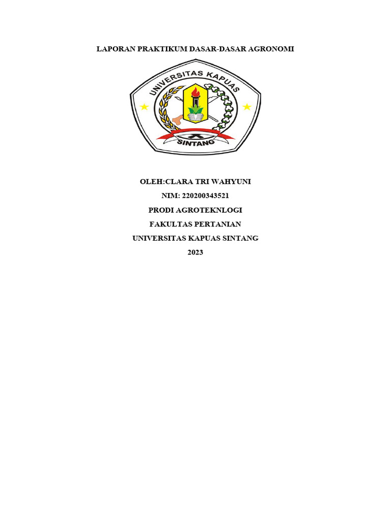 Laporan Praktikum Agronomi Sawi 2023 | PDF | Kesehatan Holistik | Sains ...