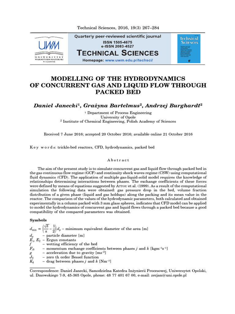 Modelling of The Hydrodynamics of C | PDF | Fluid Dynamics | Computational Fluid Dynamics