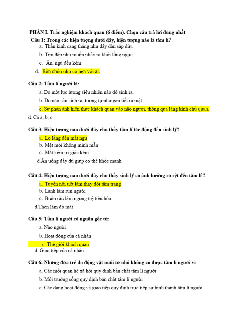 Dap An On Tap 20.7 | PDF