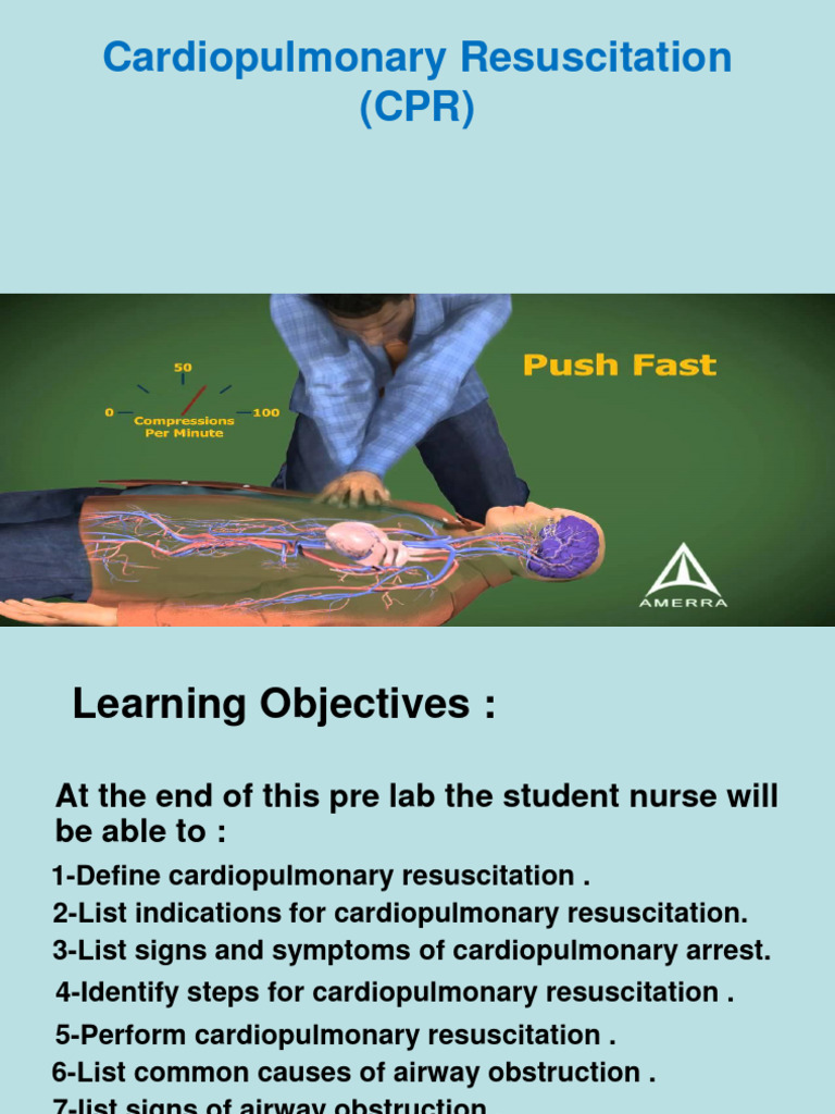 CPR and Airway Obstruction Techniques | PDF | Cardiopulmonary ...