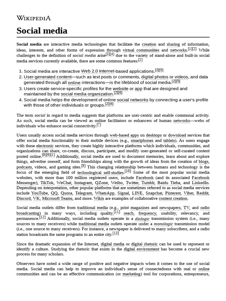 Social Media | Download Free PDF | Popular Culture & Media Studies ...