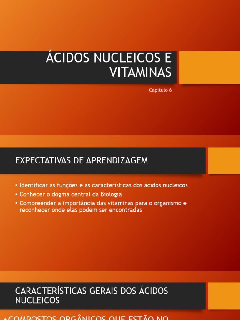 Ã - Cidos Nucleicos e Vitaminas | PDF | RNA | DNA