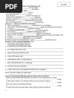 Verb Patterns Exercises | PDF