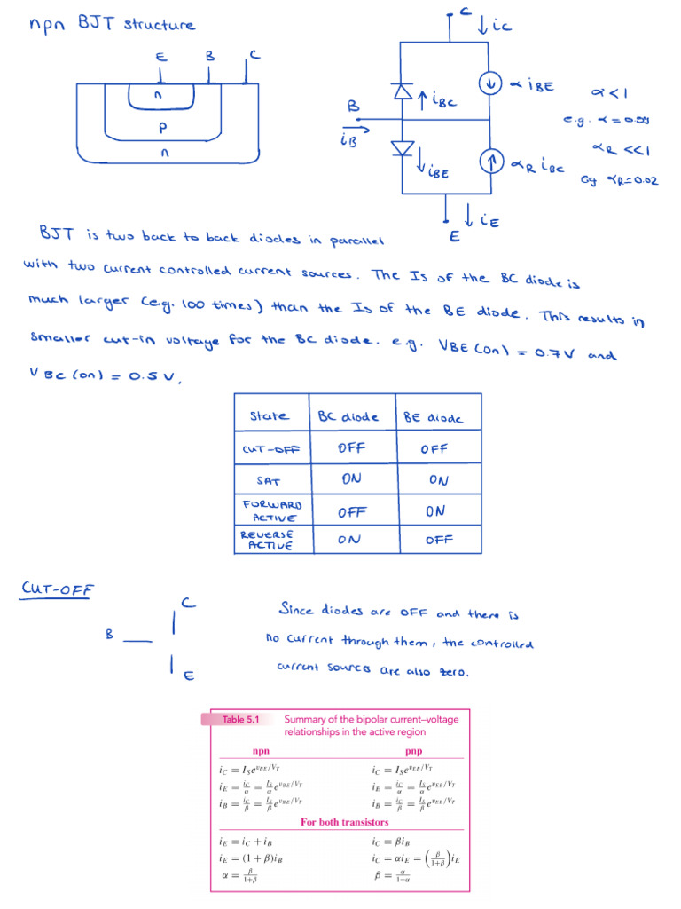 EBERS-MOLL Model of The BJT | PDF