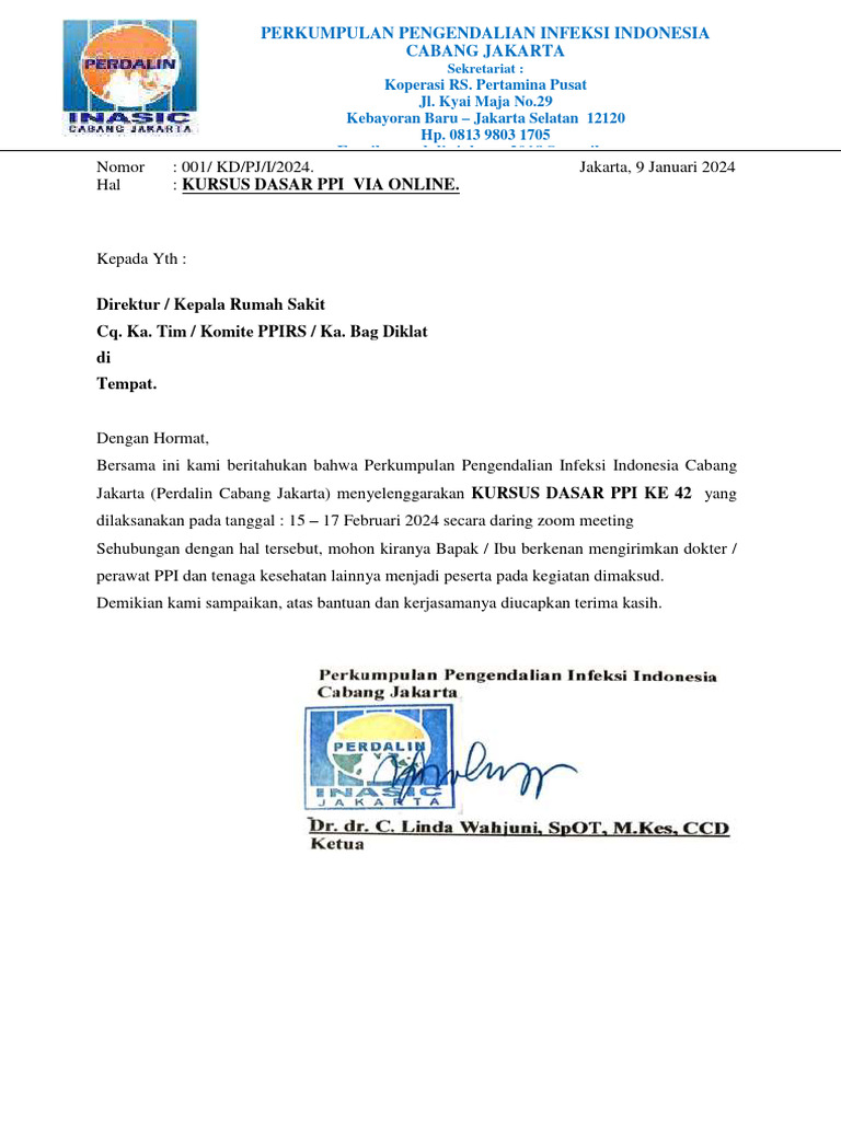 Surat Pengantar Brosur Ppi Dasar Online | PDF | Pengembangan Diri | Kesehatan Holistik