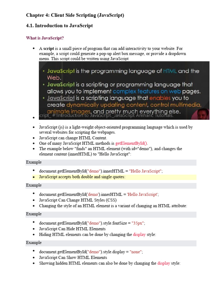 Chapter 4 Java Script | PDF Chapter 4 Java Script | PDF