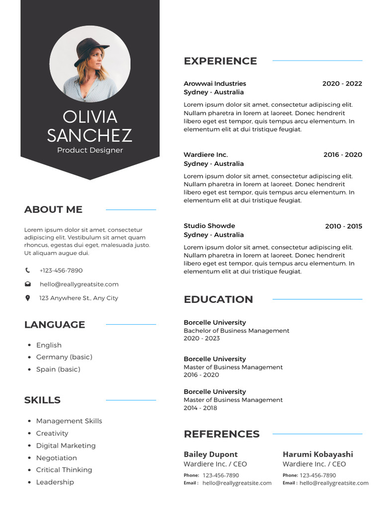 Professional Modern CV Resume | PDF