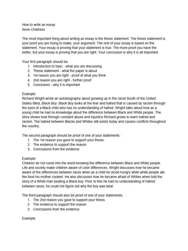 How To Write An Essay | PDF | Essays | Reason