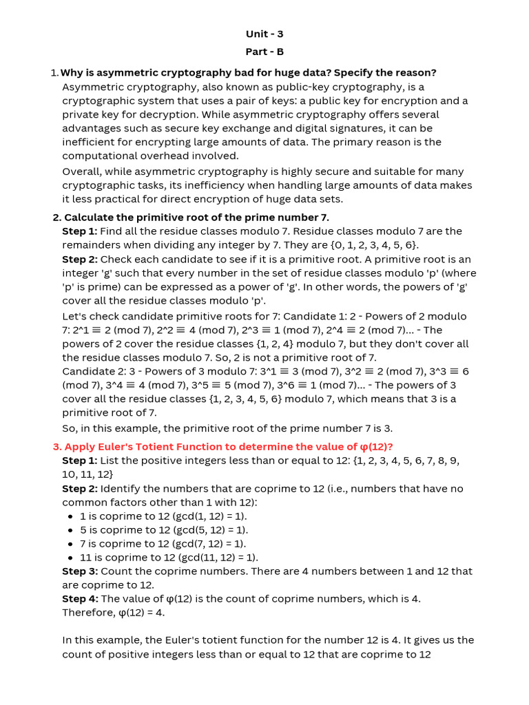 CNS Unit - 3 | PDF | Public Key Cryptography | Key (Cryptography)