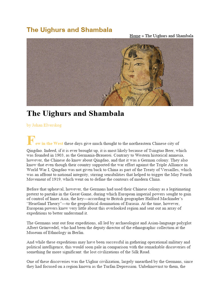Uighurs and the Shambala Myth | PDF | Dalai Lama | Tibetan Buddhism
